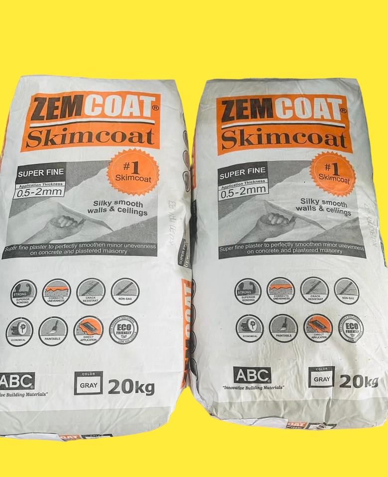 Zemcoat SKIMCOAT 20kilos Color Gray/White [with minimum order 10bags] - Quality Hardware