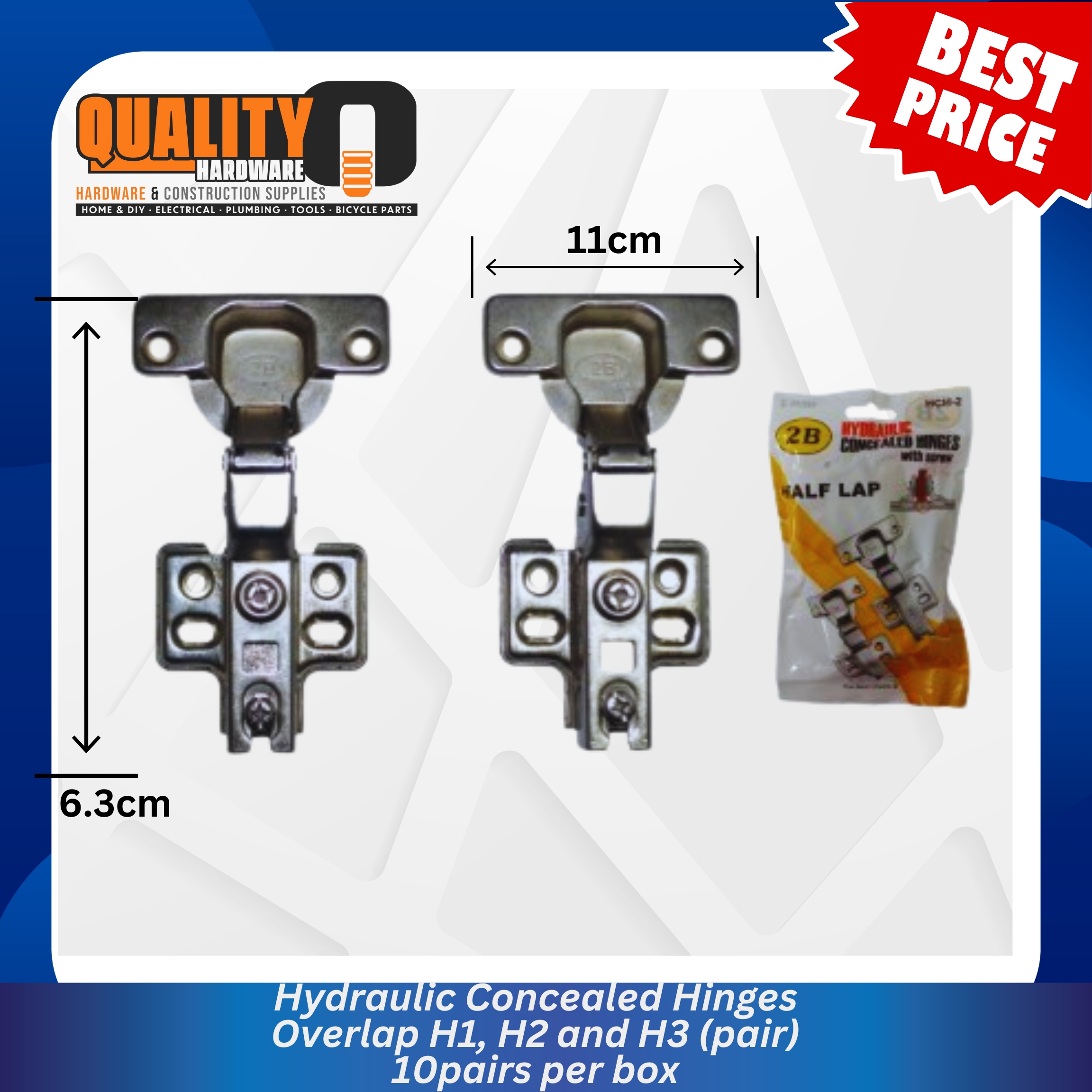 Hydraulic Concealed Hinge Overlap H1, Half lap H2, Inset H3 [with ...