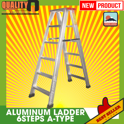 Aluminum Ladder 6 Steps A Type Ladder [with Minimum Order 5pieces Per