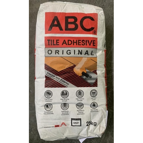 Abc tile adhesive 25kilos per bag [with minimum order 20bags] - Quality ...